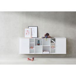 Sideboard, B:207cm H:69cm T:32,5cm, wei&szlig;, HAMMEL FURNITURE, Massivholz, Spanplatte, Wohnzimmer, Sideboards, "Mistral Kubus", Kombination aus 3