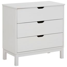 Kommode Home Affaire, B:76cm H:75cm T:39cm, weiß, Massivholz, Schlafzimmer, Sideboards, "Post", aus massivem Kiefernholz, mit Stauraummöglichkeiten,