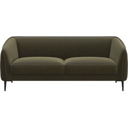 2,5-Sitzer FLEXLUX, B:188cm H:74cm T:89cm, grün, 100% Polyester, Sofas, "Belle Designsofa, Couch, bequem durch Kaltschaum im Sitz", Skandinavisches