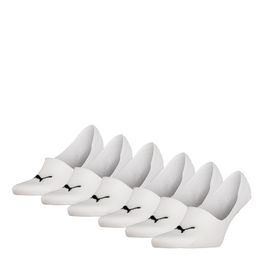 Puma Herren F&uuml;&szlig;linge "Puma UNISEX MID CUT FOOTIE 6P ECOM", Gr. 43, wei&szlig;, Baumwollmischung, unifarben, Socken, mit rutschfestem Fersengriff