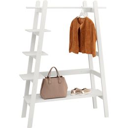 Garderobe OTTO products, B:118cm H:168cm T:40cm, wei&szlig;, Massivholz, Flur, Garderobenpaneele, "Rikke", "Rikke", Breite 118 cm
