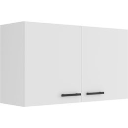 Hängeschrank Optifit, B:100cm H:57,6cm T:34,6cm, weiß, Spanplatte, Küche, Schränke, "Palma", Breite 100 cm, 2 Türen, 1 Einlegeboden