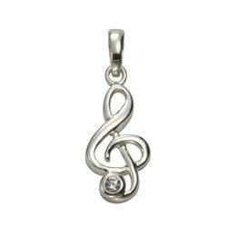 Vivance Damen Kettenanh&auml;nger "925 Silber Violinenschl&uuml;ssel", one-size, Silber 925 (Sterlingsilber), 0,7 g, wei&szlig;, Silber 925 (Sterlingsilber),
