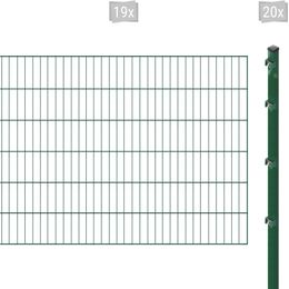 Arvotec Einstabmattenzaun "ESSENTIAL 120 zum Aufschrauben", H/L: 120cm x 38m, Pfosten: 20 Stk., gr&uuml;n, Zaunelemente, Zaunh&ouml;he 120 cm, Zaunl&auml;nge 2 - 60