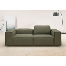 2-Sitzer Places of Style, B:246cm H:68cm T:98cm, grün, 96% Polyester, 4% Nylon, Sofas, "Watertown, modernes Sofa 246 cm breit, auch in Feincord",