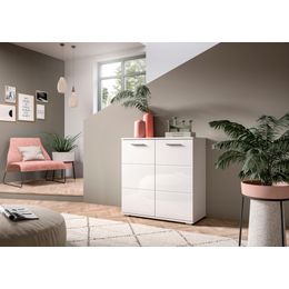 Kommode Inosign, B:80cm H:83cm T:37cm, wei&szlig;, FSC-zertifizierter Holzwerkstoff, Schlafzimmer, Sideboards, "Valge, Breite 80 cm, 2 T&uuml;ren, 2