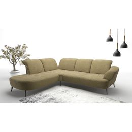 Sit & More Ecksofa SIT & MORE, B:302cm H:91cm T:270cm, grün, 100% Polyester, Wohnzimmer, Sofas, "Dance, L-Form, inkl. Sitztiefenverstellung", inkl. Click&Seat,