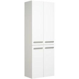 Hochschrank SAPHIR, B:60cm H:168cm T:33cm, weiß, Spanplatte, Badezimmer, Schränke, "Serie 4005 Badschrank 60 cm breit, mit 4 Türen, 4