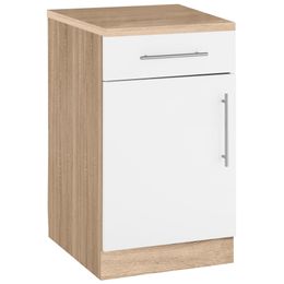 Wiho-K&uuml;chen Unterschrank WIHO K&Uuml;CHEN, B:50cm H:85cm T:60cm, wei&szlig;, K&uuml;che, Schr&auml;nke, "Cali", 50 cm breit