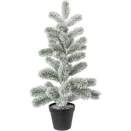 CREATIV DECO K&uuml;nstlicher Weihnachtsbaum "Weihnachtsdeko, k&uuml;nstlicher Christbaum, Tannenbaum", H: 56cm bis, gr&uuml;n, Weihnachtsb&auml;ume, Im Topf; Beschneite