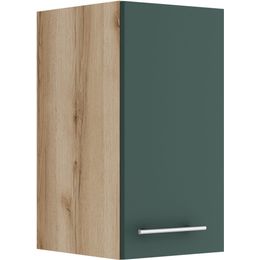 Hängeschrank Optifit, B:30cm H:57,6cm T:34,6cm, grün, Spanplatte, Küche, Schränke, "Bella", Breite 30 cm, 1 Tür, 1 Einlegeboden