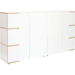 Mehrzweckschrank Tojo, B:200cm H:110cm T:40cm, weiß, MDF, Küche, Schränke, "stau"