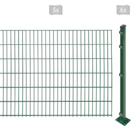 Arvotec Doppelstabmattenzaun "EASY 123 zum Aufschrauben", H/L: 123cm x 10m, Pfosten: 6 Stk., grün, Zaunelemente, Zaunhöhe 123 cm, Zaunlänge 2 - 60 m