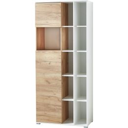 Aktenschrank Germania, B:85cm H:197cm T:40cm, wei&szlig;, Holzwerkstoff, B&uuml;ro, Schr&auml;nke, "GW-Lioni", in 2 H&ouml;hen, Stauraum, Push-to-open, Breite 85 cm, Made