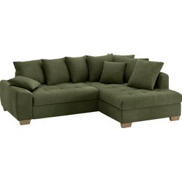 Ecksofa MR. COUCH, B:243cm H:88cm T:190cm, grün, Memphis (Grundgewebe - 100% Polyester; Nutzschicht- 90% Polyester / 10% Polyamide), Wohnzimmer,