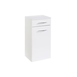 Unterschrank Welltime, B:40cm H:79cm T:35cm, wei&szlig;, MDF, Spanplatte, K&uuml;che, Schr&auml;nke, "Florida", Breite 40 cm, mit Softclose und T&uuml;rd&auml;mpfern und