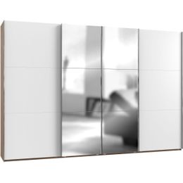 Schwebet&uuml;renschrank wimex, B:350cm H:216cm T:65cm, wei&szlig;, Schr&auml;nke, "Level by fresh to go", mit Synchron&ouml;ffnung