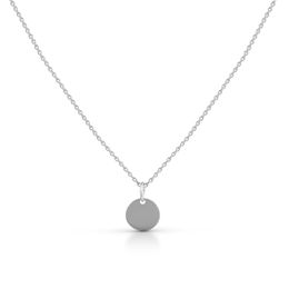 Vivance Damen Kette mit Anhänger "925 Silber rhodiniert 12mm", 42+3cm, Silber 925 (Sterlingsilber), L: 45 B: 12mm, weiß, Silber 925 (Sterlingsilber),