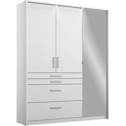 Drehtürenschrank Rauch, B:136cm H:197cm T:54cm, weiß, Holzwerkstoff, Schränke, "Kleiderschrank Schrank Garderobe Garderobenschrank Topseller