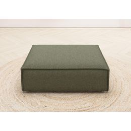 Polsterhocker Places of Style, B:90cm H:43cm T:120cm, gr&uuml;n, 96% Polyester, 4% Nylon, Hocker, "Watertown, XXL Hockerbank passend zum Sofa - ideal als