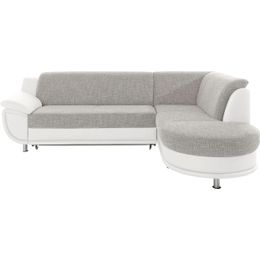 Ecksofa Trendmanufaktur, B:265cm H:85cm T:190cm, weiß, Kunstleder SOFTLUX / Struktur (77% Polyester; 23% Polyacryl);Luxus-Microfaser ALCAZAR (100%