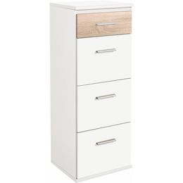 Hochkommode wimex, B:46cm H:121cm T:40cm, weiß, Sideboards, "Joker", Schminkschrank Schminkkommode mit 4 Schubladen