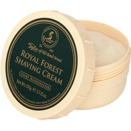 Herren Rasiercreme "Shaving Cream Royal Forest", 150ml, weiß, Taylor of old Bond Street, Rasierschäume, Sahnig-cremige Textur für sanfte Rasur und