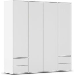 Drehtürenschrank Rauch, B:187cm H:194cm T:53cm, weiß, Holzwerkstoff, Schränke, "Kleiderschrank Schrank Garderobe Wäscheschrank NABILA viel Stauraum",