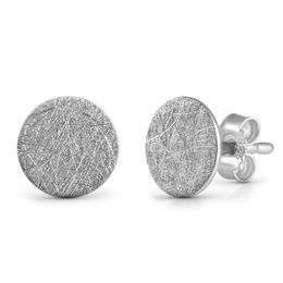 Vivance Damen Paar Ohrstecker "925 Silber rhodiniert eismatt", one-size, Silber 925 (Sterlingsilber), wei&szlig;, Silber 925 (Sterlingsilber), Ohrringe