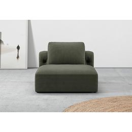 1,5-Sitzer RAUM.ID, B:107cm H:62cm T:109cm, grün, 95% Polyester, 5% Nylon, Sofas, "Cushid", Einzelmodul, auch separat stellbar