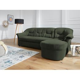Ecksofa DOMO collection, B:232cm H:83cm T:146cm, grün, Luxus-Microfaser (92% Polyester, 8% Nylon);Microfaser PRIMABELLE (100% Polyester);Microfaser