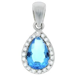 Vivance Damen Kettenanh&auml;nger "Silber 925 rhodiniert", one-size, Silber 925 (Sterlingsilber), 1,5 g, wei&szlig;, Silber 925 (Sterlingsilber), Schmuckanh&auml;nger