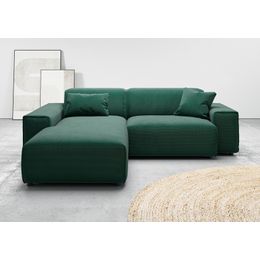 Ecksofa Andas, B:234cm H:71cm T:191cm, grün, 95% Polyester, 5% Nylon, Wohnzimmer, Sofas, "Glimminge L-Form auch in Breitcord, Feincord + Easy