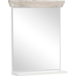 Badspiegel Home Affaire, B:60cm H:72cm T:15cm, weiß, FSC-zertifizierter Holzwerkstoff, Spiegel, "Florenz, Spiegel im Landhausstil", in Pinie Weiß,