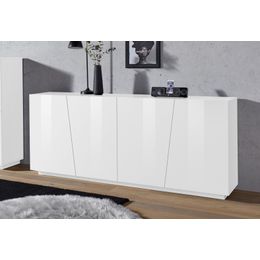 Sideboard Inosign, B:200cm H:86cm, weiß, Wohnzimmer, Sideboards, "Vega", Kommode mit 4 Türen, Breite 200 cm