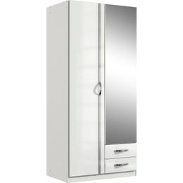 Kleiderschrank wimex, B:90cm H:197cm T:58cm, weiß, Schlafzimmer, Schränke, "Tromo"