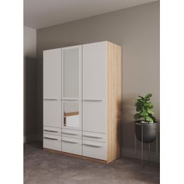 Kleiderschrank Priess, B:140cm H:193cm T:54cm, weiß, Holzwerkstoff, Schlafzimmer, Schränke, "Schrank Garderobe Wäscheschrank Barcelona in 5 Breiten",