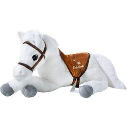 Heunec Kinder Kuscheltier "Bibi & Tina, Pferd Sabrina XXL soft", weiß, L:100cm, Plüschfiguren