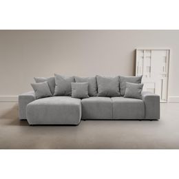 Ecksofa WERK2, B:300cm H:76cm T:150cm, grün, 92% Polyester, 8% Nylon, Wohnzimmer, Sofas, "Riwa, modernes Sofa zum Kuscheln und Entspannen, Breite