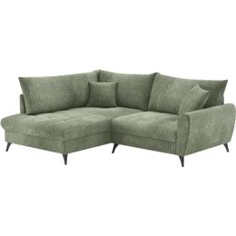 Ecksofa MR. COUCH, B:230cm H:71cm T:190cm, grün, Dolce (100% Polyester), Wohnzimmer, Sofas, "Blackburn II L-Form", Wahlweise mit Kaltschaumpolsterung