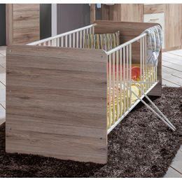 Babybett wimex, B:74cm H:77cm L:150cm, weiß, Holzwerkstoff, Babybetten, "Bergamo"