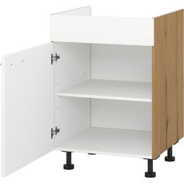 Herdumbauschrank KOCHSTATION, B:60cm H:75cm T:56cm, wei&szlig;, Schr&auml;nke, ""KS-Scafa"", Breite 60 cm, mit T&uuml;r, wahlweise T&uuml;ranschlag rechts oder links