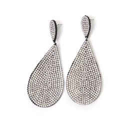 Damen Paar Ohrh&auml;nger "Palermo", wei&szlig;, Collezione Alessandro, Glas, Ohrringe
