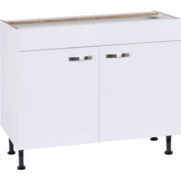 Spülenschrank KOCHSTATION, B:100cm H:87cm T:58,4cm, weiß, Küche, Schränke, "KS-Cara", Breite 100 cm