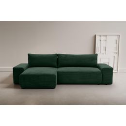 Ecksofa WERK2, B:300cm H:76cm T:150cm, grün, 90% Polyester, 10% Nylon, Wohnzimmer, Sofas, "Amsterdam, zeitlos und elegant, Breite 300cm, L-Form",
