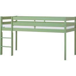 Spielbett Hoppekids, B:101cm H:114cm L:206cm, gr&uuml;n, Kinderzimmer, Betten, "ECO COMFORT, Hochbett, in 2 Einzelbetten teilbar", H&ouml;he 72cm, Farbe &