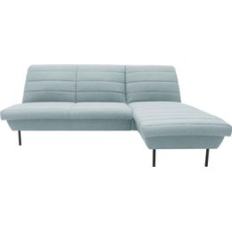 Ecksofa, B:214cm H:92cm T:168cm, grün, LOOKS by Wolfgang Joop, 100% Polyester, Wohnzimmer, Sofas, "LOOKS IX L-Form", Quersteppung, ohne Armlehnen