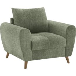 Sessel MR. COUCH, B:96cm H:71cm T:90cm, grün, Dolce (100% Polyester), Wohnzimmer, Sessel, "Blackburn II", Passend zu der Garnitur, wahlweise mit