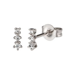Jobo Damen Paar Ohrstecker, SI = kleine Einschl&uuml;sse, Diamanten Wei&szlig;gold 585, wei&szlig;, Diamanten, Wei&szlig;gold 585, Ohrringe, 585 Wei&szlig;gold mit 6 Diamanten