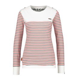 alife and kickin ALIFE & KICKIN Damen Langarmshirt "Damen LeonieAK", weiß, Gr. XS, 60% Baumwolle, 40% Polyester, Shirts